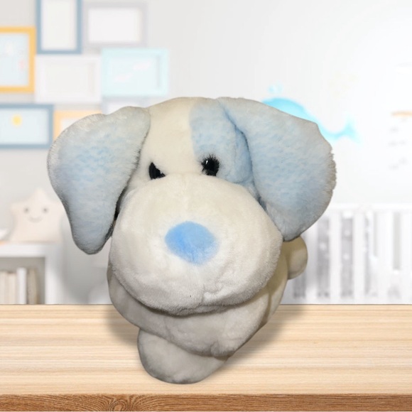 Animal Alley | Toys | Vtg 200 Animal Alley Blue White Puppy Dog Stuffed ...